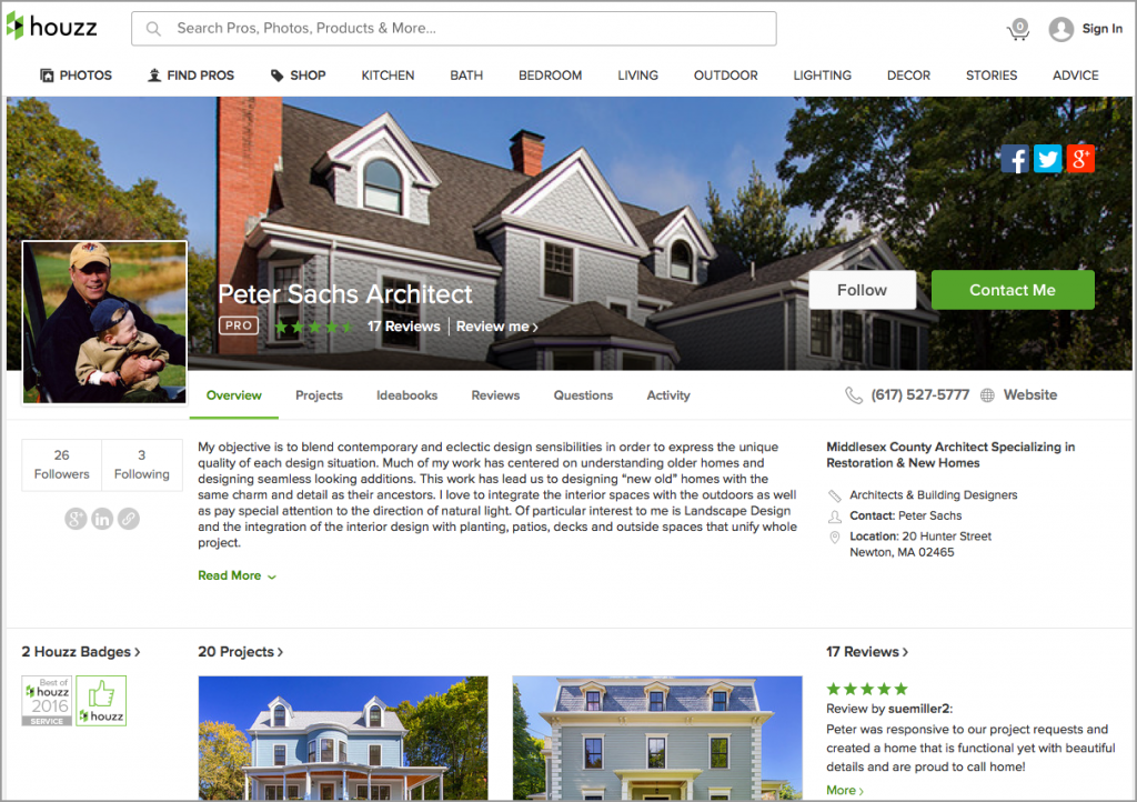 Peter Sachs Architect » Peter Sachs Architect is a 2016 Best of Houzz ...